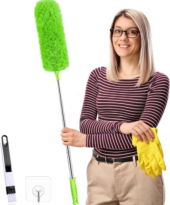 Telescopische stofdoek - wasbaar en uittrekbaar - groen - 75-245 cm | bol