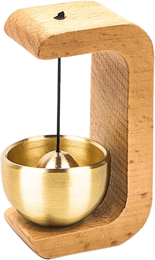 Decoratieve Gouden Deurbel - Magnetische Houten Bel met Messing Bel | bol
