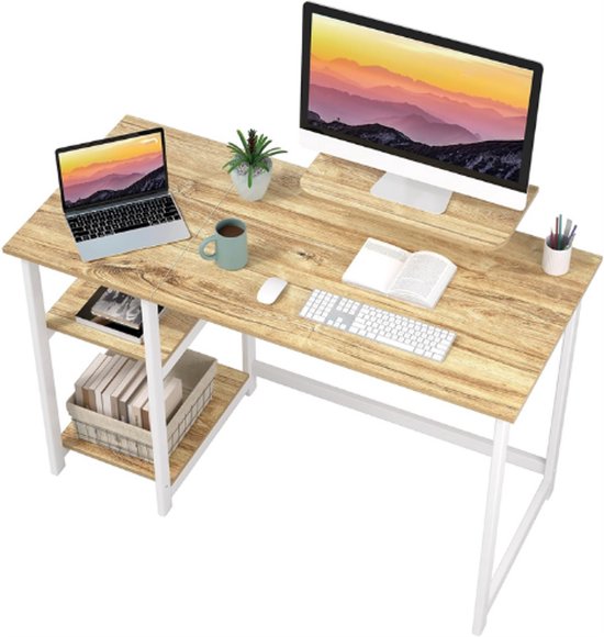Computer Bureau Met Monitor Stand - 100cm Home Office Bureau Met ...