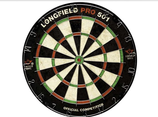 LONGFIELDS Darts Pro - Professioneel Dartbord - 501 - Chinese Sisal ...