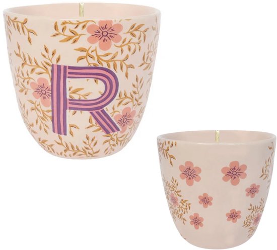 Geurkaars - Letter cup R - AromaTherapie - Balance DoTerra - Essentiele ...