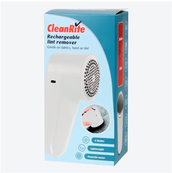CleanRite – Pluizentondeuse - Oplaadbaar - Wit - Verwijdert Pluisjes ...