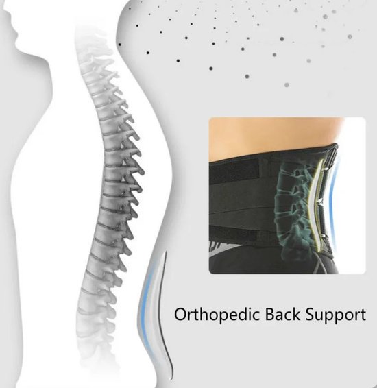 XL Medische Rug Brace bevat 1 Stalen Plaat Steun & 10 Geheugenveren 2 ...