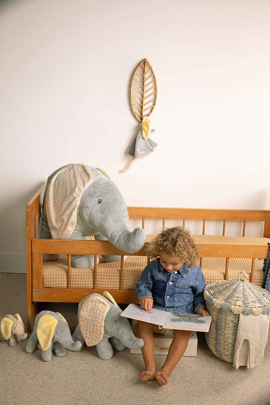 Happy Horse Olifant Emmett Knuffel 30 cm - Grijs/Geel - Baby knuffel | bol