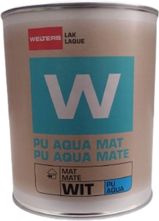 Welters verf pu Aqua mat wit 1 liter | bol