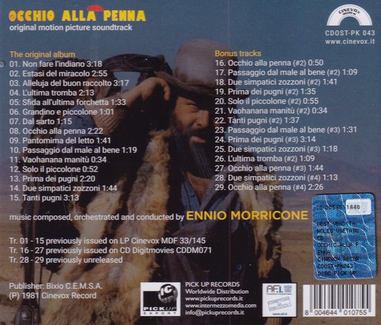 Ennio Morricone - Occhio Alla Penna -Expanded- (CD), Ennio Morricone ...
