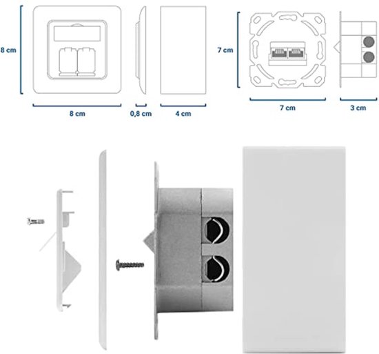 Universele Netwerkdoos / junction box, surface-mounted box, universal ...