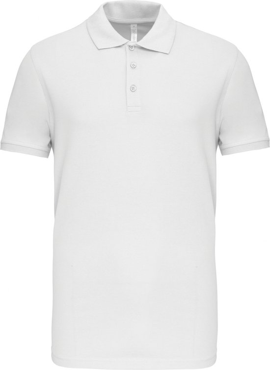 Herenpolo 'Mike' korte mouwen shirt Wit - M | bol