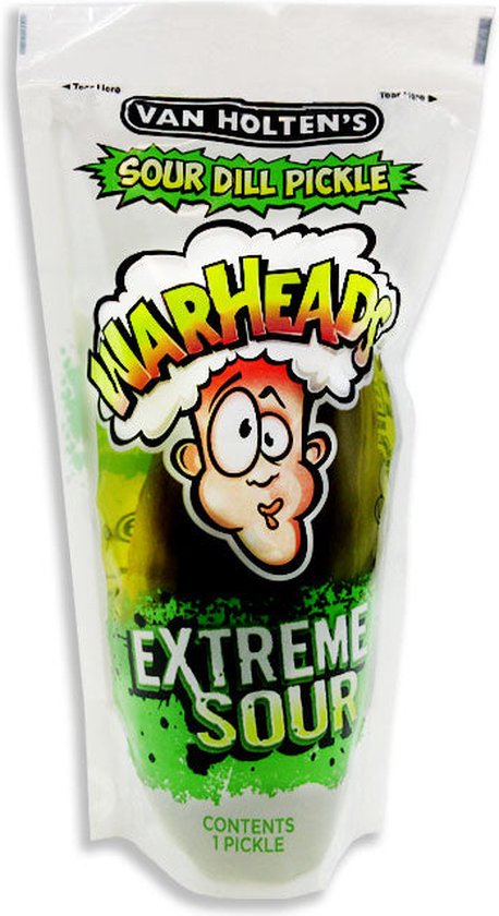 Van Holten's Sour Dill Pickle Warheads Extreme Sour | bol.com