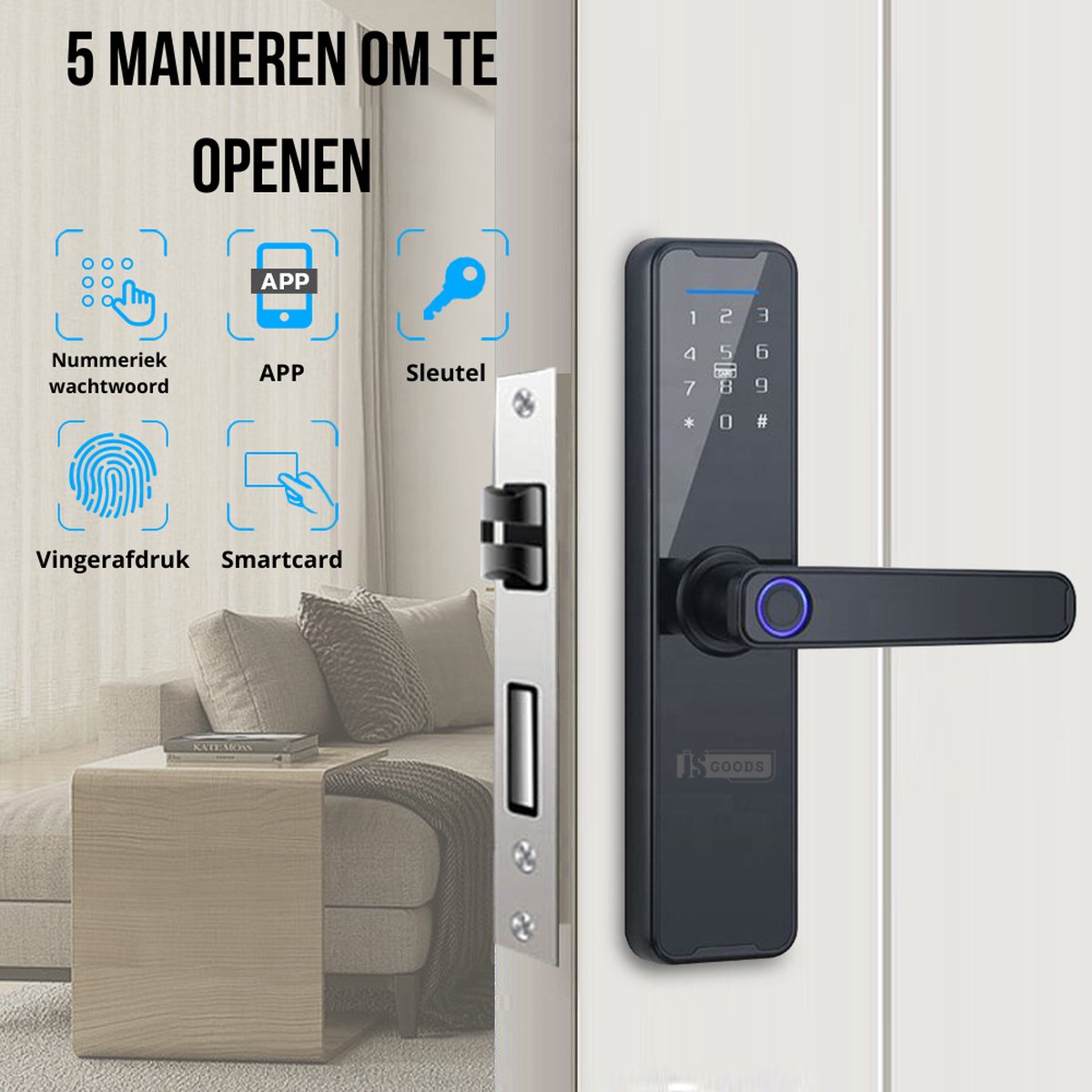 Premium Slim Deurslot Met App - Smartlock - Elektrisch deurslot ...