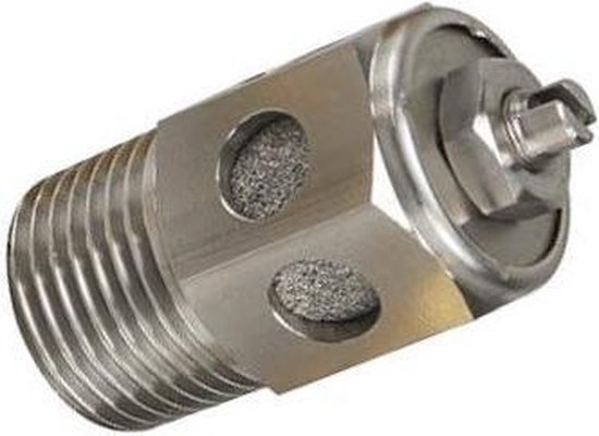 R3/4 RVS Smoorventiel met Geluiddemper - MSLC-06-S | bol