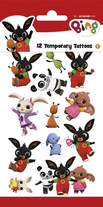 12x Bing PlakTattoo - Party Feest Thema Fun | bol.com