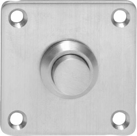 Intersteel Deurbel vierkant klein plat rvs geborsteld | bol.com