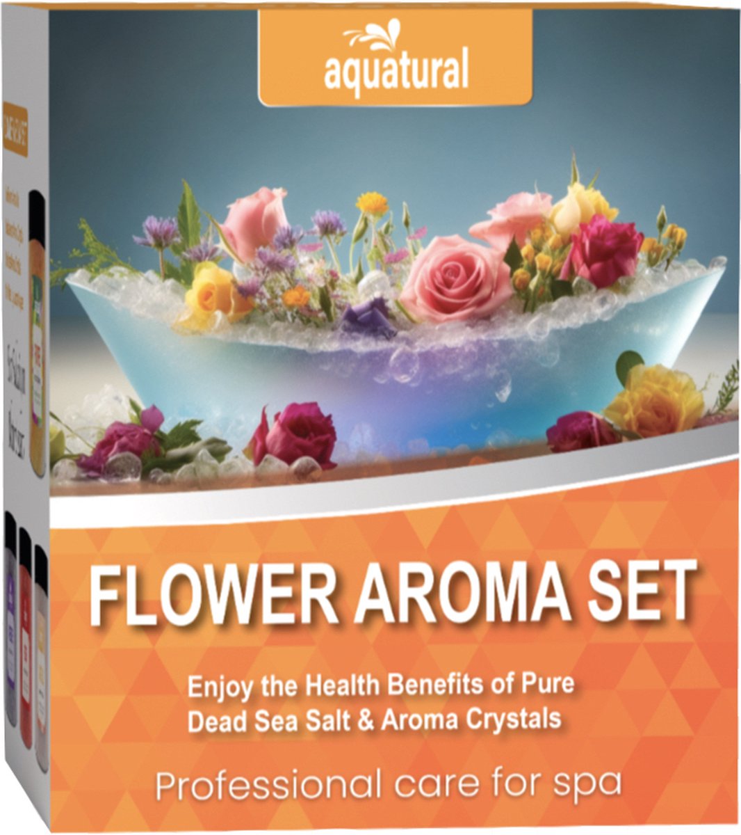 Aquatural Flower Aroma Set - Badzout met Bloemen Aroma - Rozen ...