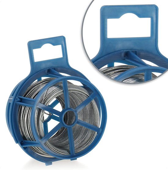 100 meter binddraad in zilverkleuren, 2 rollen met elk 50 meter ...