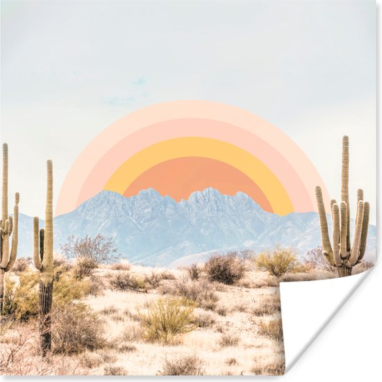 Poster Cactussen - Planten - Natuur - Zon - 30x30 cm | bol