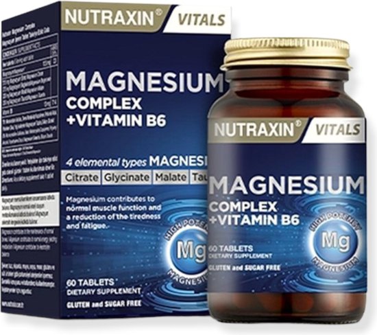 Nutraxin Magnesium Complex + Vitamine B6 60 Tabletten | bol