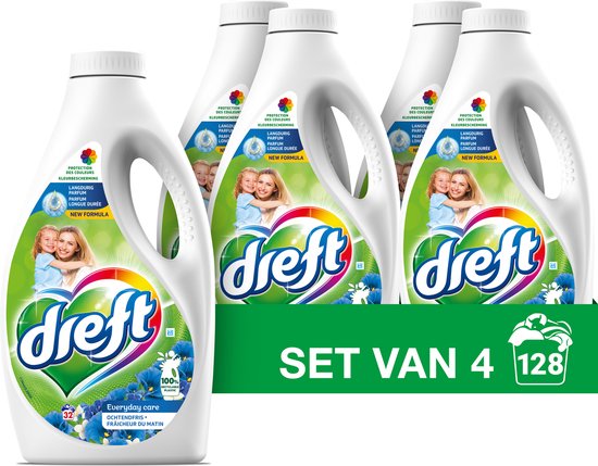 Dreft Vloeibaar Wasmiddel Origineel - 4x 1,6 liter = 128 wasbeurten ...