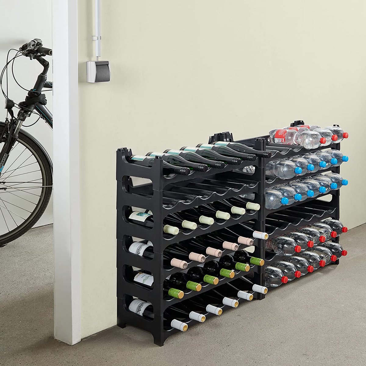 Grizzly flessenrek modulair stapelbaar - wijnrek voor 72 flessen ...