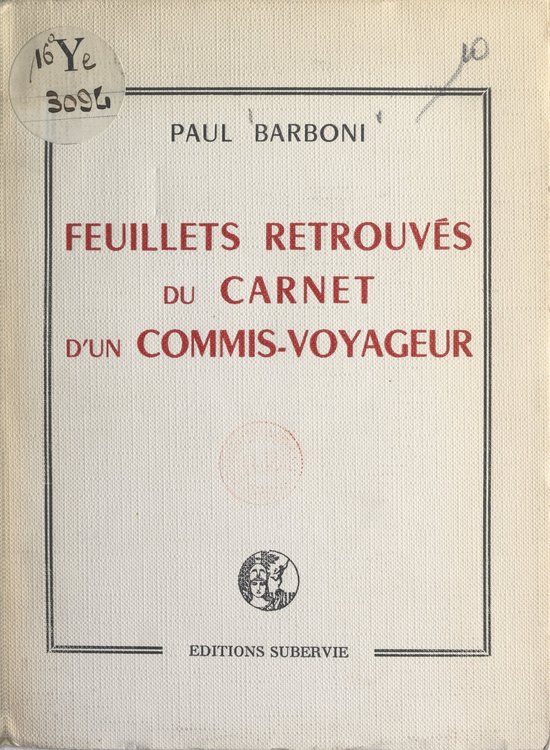 Feuillets retrouvés du Carnet d'un commis-voyageur (ebook), Paul ...