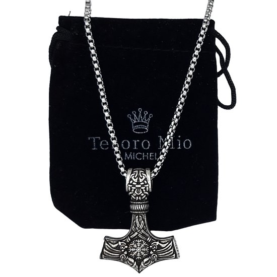 Tesoro Mio Michel - Viking Ketting - Thor’s Hamer Mjolnir Met Helm Of ...