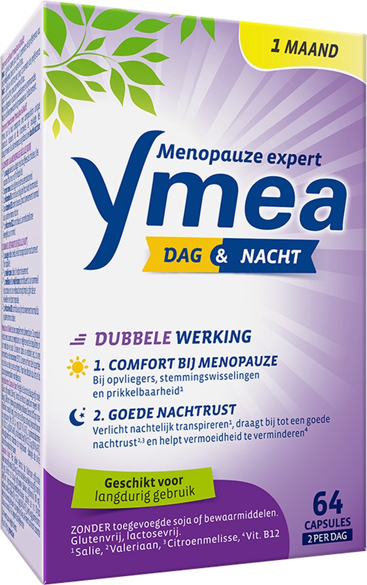 Ymea Overgang Dag & Nacht - Voedingssupplement menopauze - Overgang ...