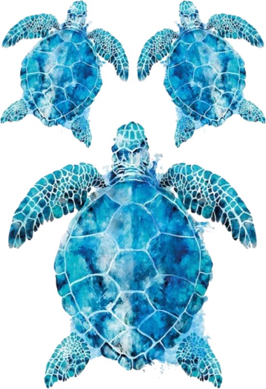 Schildpad Full Color Strijk Applicatie 18.7 cm / 29 cm / Blauw | bol.com