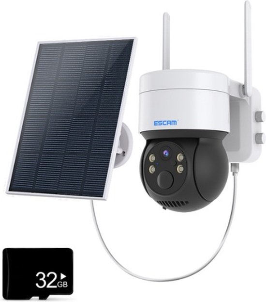 Solar ESCAM Security Camera - Outdoor - 1080P - Wifi Ip Camera - Full ...