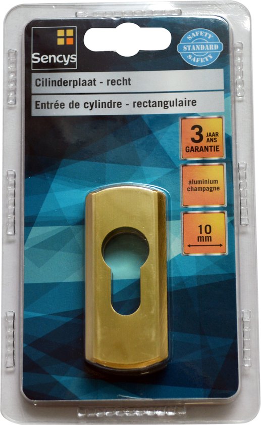 Sencys Cilinderplaat Rechthoekig Aluminium Champagne 10mm | bol