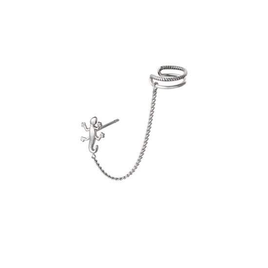 Earcuff hagedis stud - zilver | bol.com