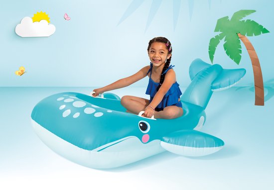 Intex blauwe walvis ride-on 168x140 cm | bol