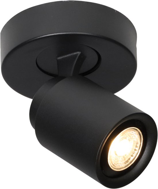 Zwarte spot Razza | 1 lichts | zwart | metaal | Ø 11 cm | eetkamer ...