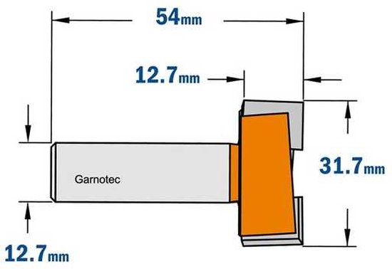 CMT - Sponning- en kantenfrees met schuine snijkoppen, HW | bol.com
