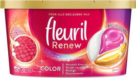 Fleuril Wasmiddel Capsules Renew Kleur 15 stuks | bol