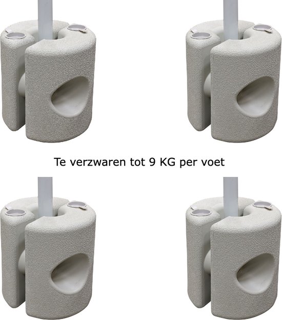Gewichtvoet partytent - Voet partytent - Vulbaar - Tot 9 KG - 1 stuk | bol