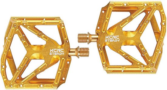 KCNC Steady Platformpedalen met stalen as, goud | bol.com