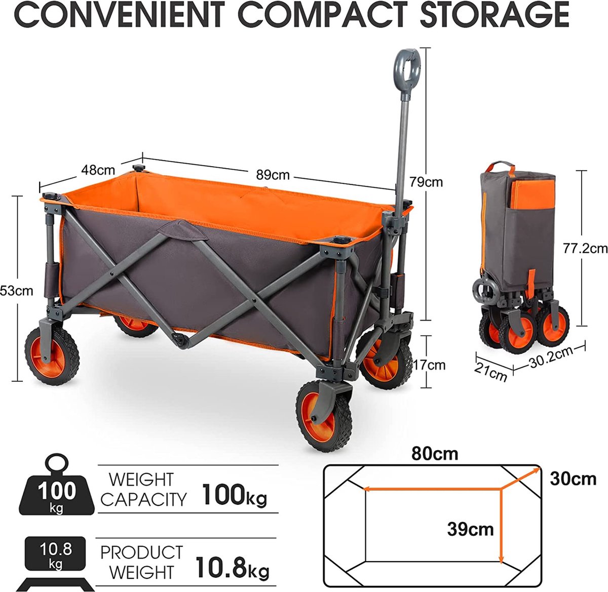 Bolderkar – inklapbare bolderkar – opvouwbaar bolderkar | bol.com