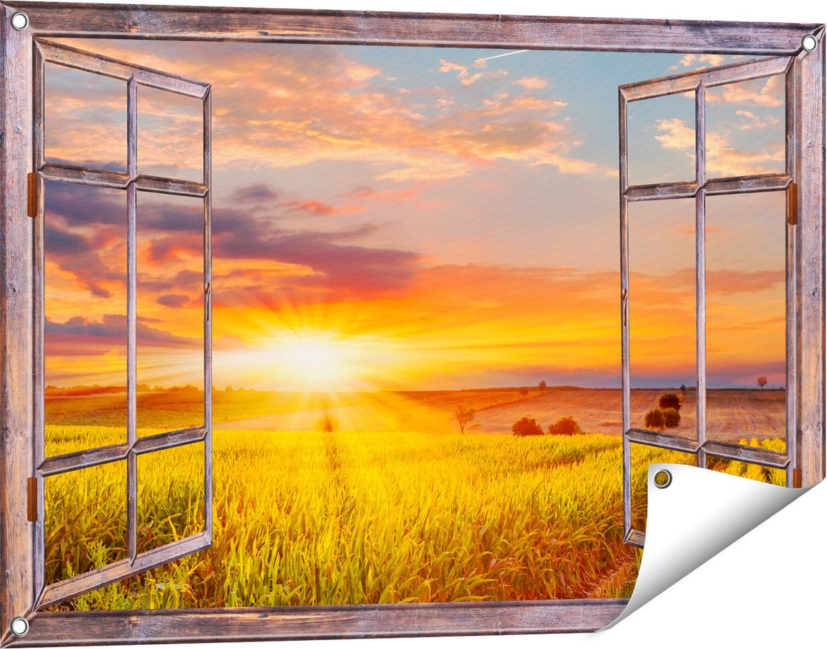 Gards Affiche de jardin Lever de soleil transparent sur le Ma sveld ...