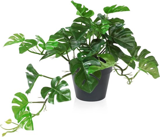 Kunstmatige Hangplanten - Kleine nep Monstera Plant - 26,6 cm ...