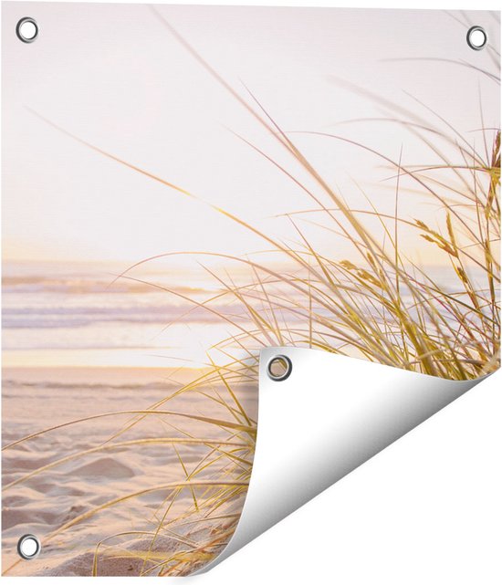 Gards Tuinposter Strand en Duinen tijdens Zonsondergang - 40x40 cm - Tuindoek -... | bol.com