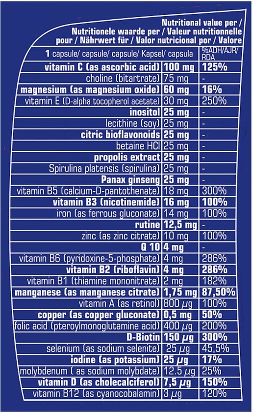 Premium Multivit (60 capsules) - First Class Nutrition - Multivitaminen ...