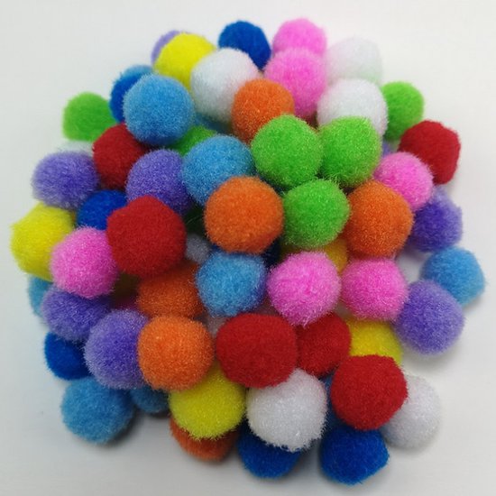 Allernieuwste.nl® 80 STUKS Pompons 40 mm - Mix Kleur Knutsel Pompons ...