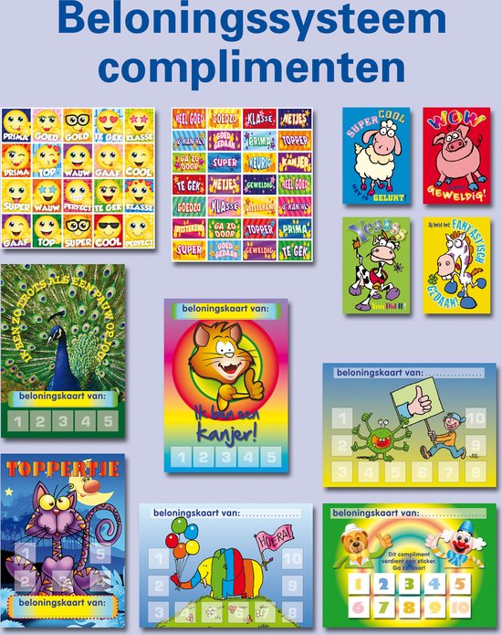 Stammetjes Beloningssysteem - complimenten - 6 beloningskaarten en 2 ...