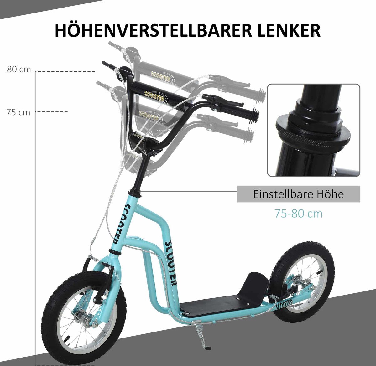 Zaza Home Kinderscooter Stuur Verstelbare Step Step Stadsscooter ...