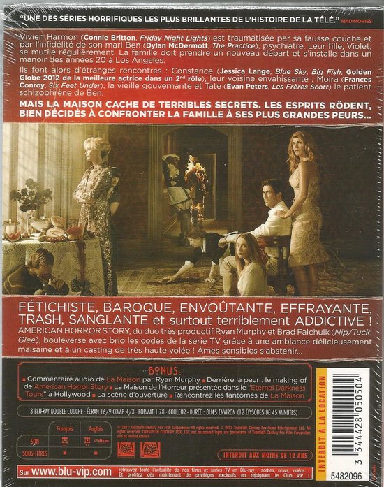 American Horror Story Lintégrale De La Saison 1 Blu Ray Connie