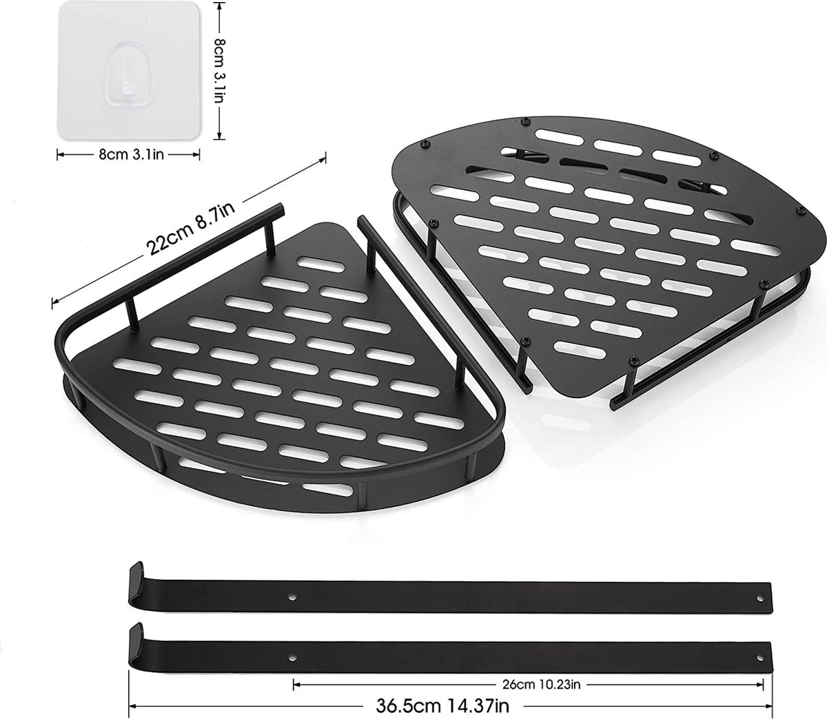 Plugstore - badkamer douche hoek plank 2 tier geen boren Zelfklevend ...