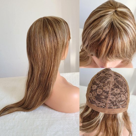 Braziliaanse Remy pruik 24 inch P6613 blonde steil haren -menselijke ...