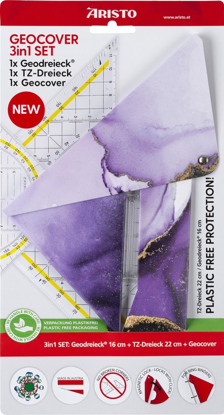 Aristo geocoverset 3in1 - geocover - geodriehoek - tekendriehoek - Soft ...