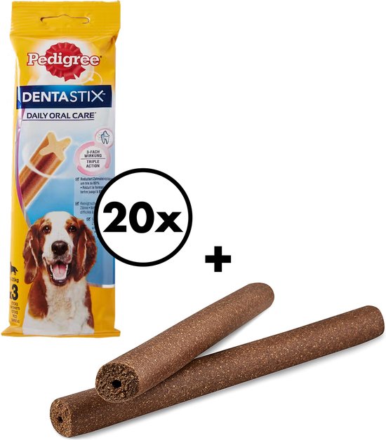 Pedigree Dentastix Hond + XL Hondensticks – 60 Stuks + 2 Stuks ...