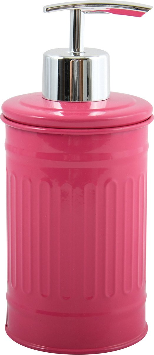 MSV Zeeppompje/dispenser - Industrial - metaal - fuchsia roze/zilver ...